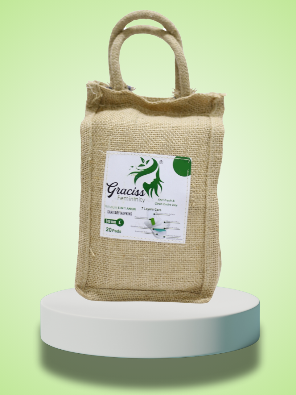 Graciss natural Sanitary Napkins for Women Anion |Day Pads | Rash-Free